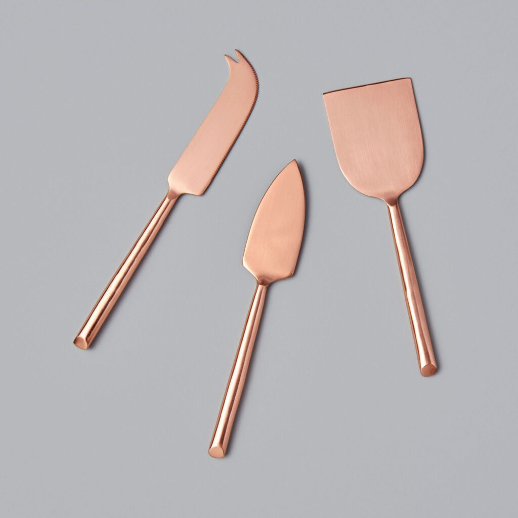Matte Copper Cheese Set in gift box - Be Home B2B Site
